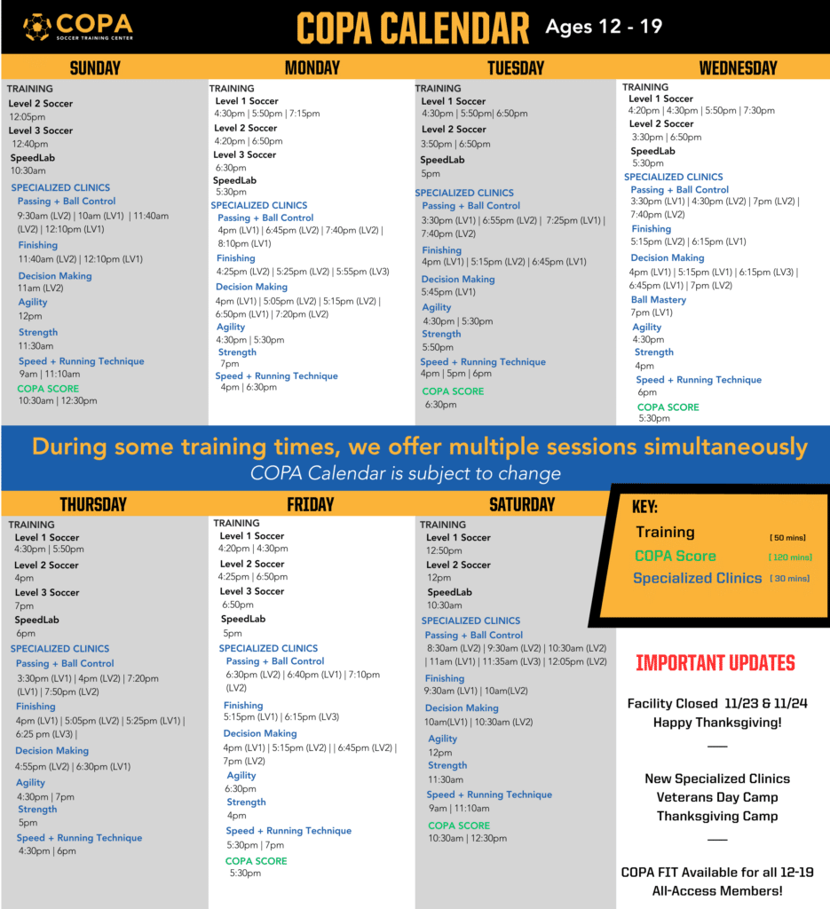 Membership Scheduling - COPA STC