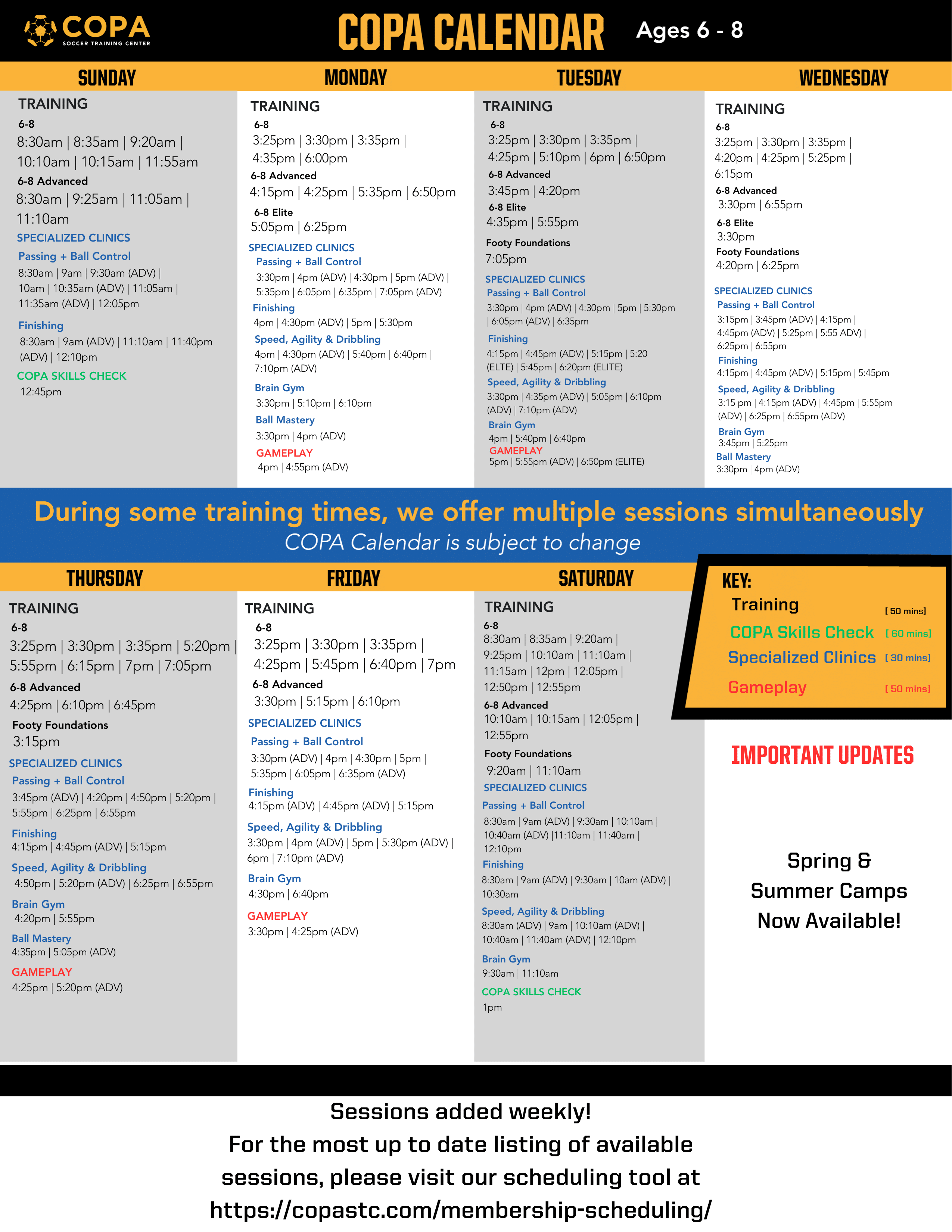 Membership Scheduling - COPA STC