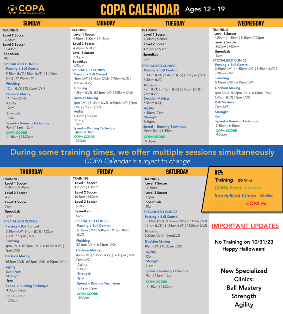 Membership Scheduling - COPA STC
